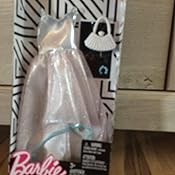 Amazon.com: Barbie Fashions Complete Look Silver Opalescent Hi Low Gown ...