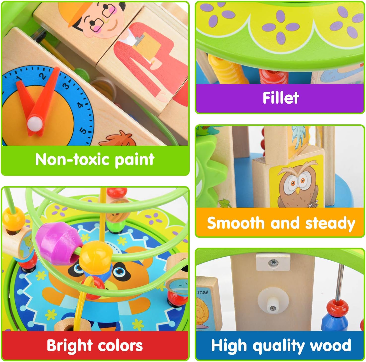 Wesimplelife Activity Cube Bead Maze 10 in 1 Multi-purpose Educational ...