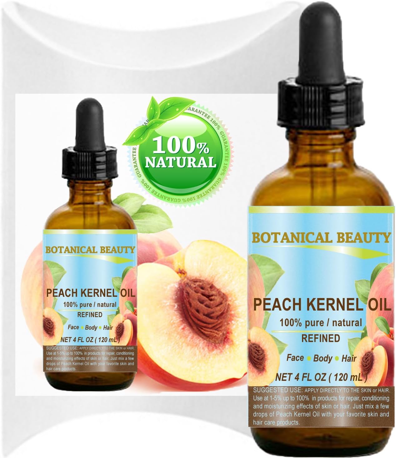 PEACH KERNEL OIL. 100% Pure/Natural/Undiluted/Refined Cold Pressed ...