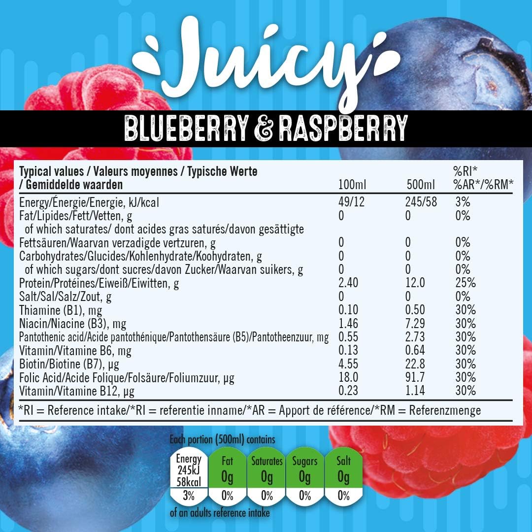 UPBEAT Juicy Protein Water 12x 500ml | High Protein, Zero Sugar ...
