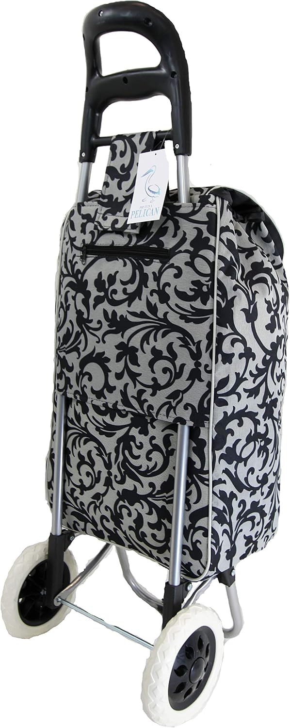Large Shopping trolley. Modern and colourful pull push cart ...