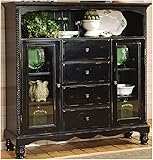 Amazon.com: Antique White Bakers Cabinet Rack w Four Drawers: Kitchen ...