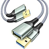 Amazon.com: AINOPE 2 Pack USB Extensions Cable High Speed USB 3.0 ...
