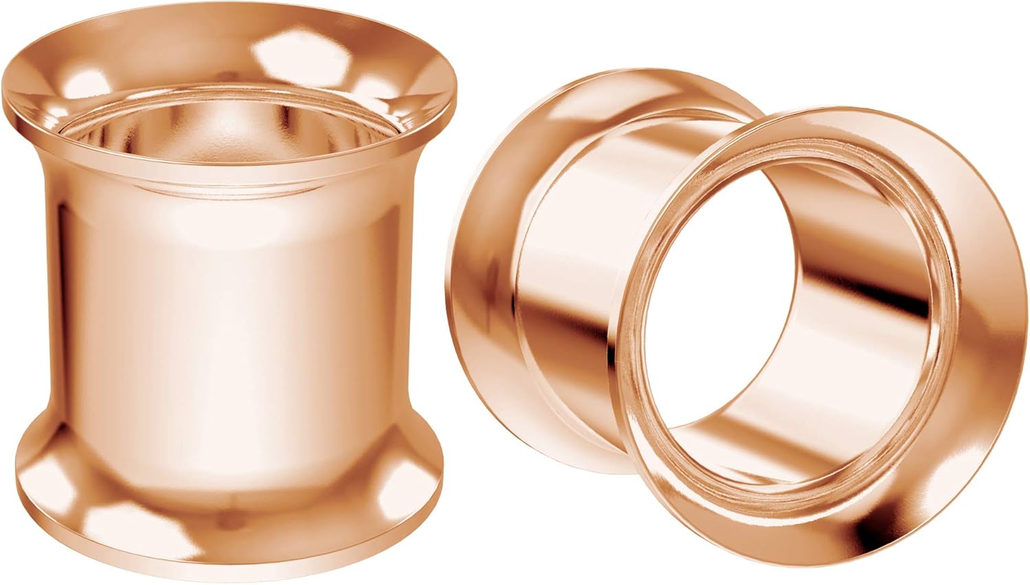 2pc 10mm 00g Double Flare Ear Gauge Flesh Tunnels Plug Rose Gold ...
