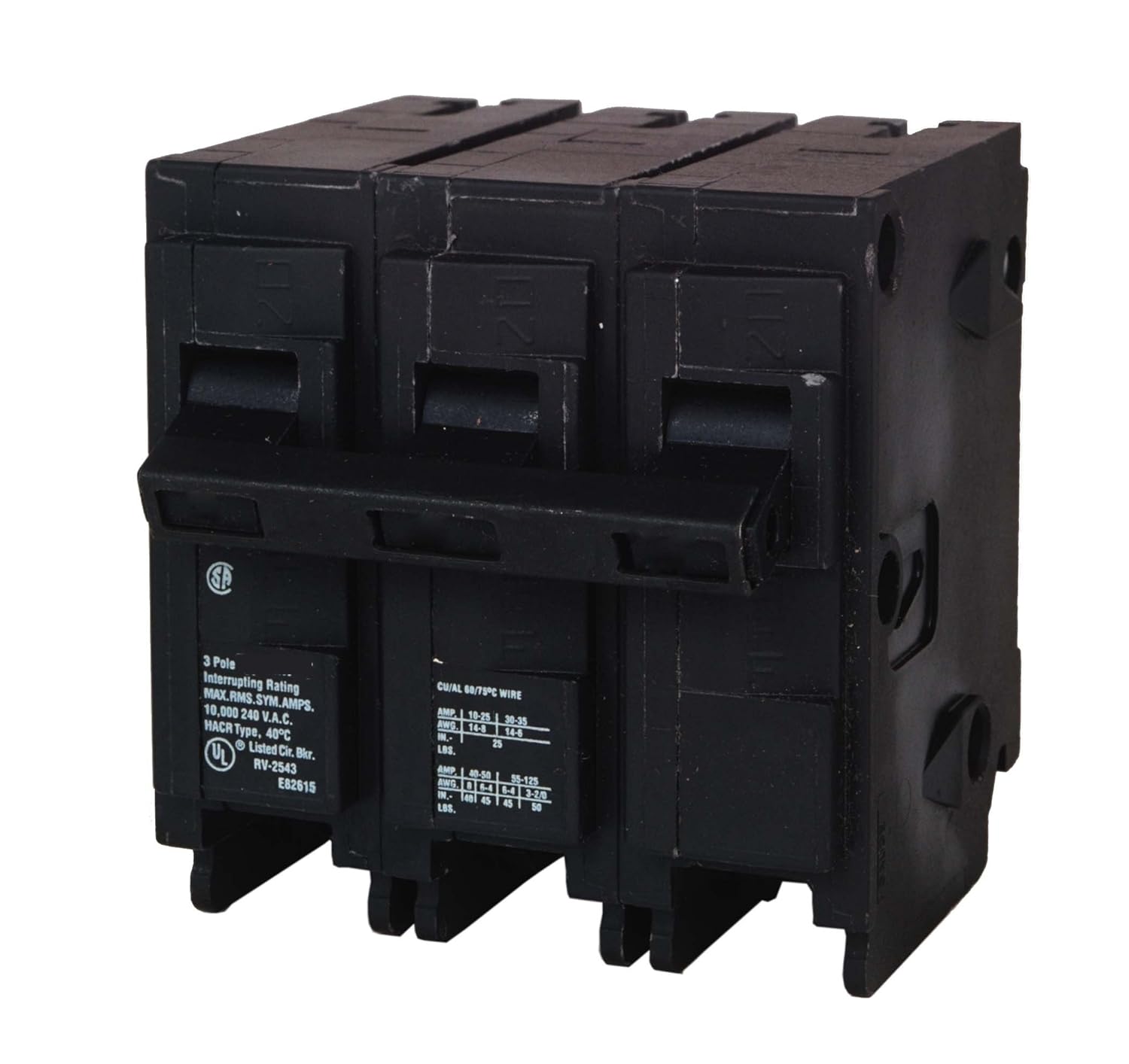 Q390H 90-Amp Three Pole 22kA Type QPH Circuit Breaker - - Amazon.com