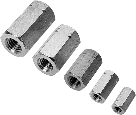 10 Stück M5 Langmuttern Gewindemuffen Edelstahl A4 V4A DIN 6334 Außensechskant: Amazon.de: Baumarkt