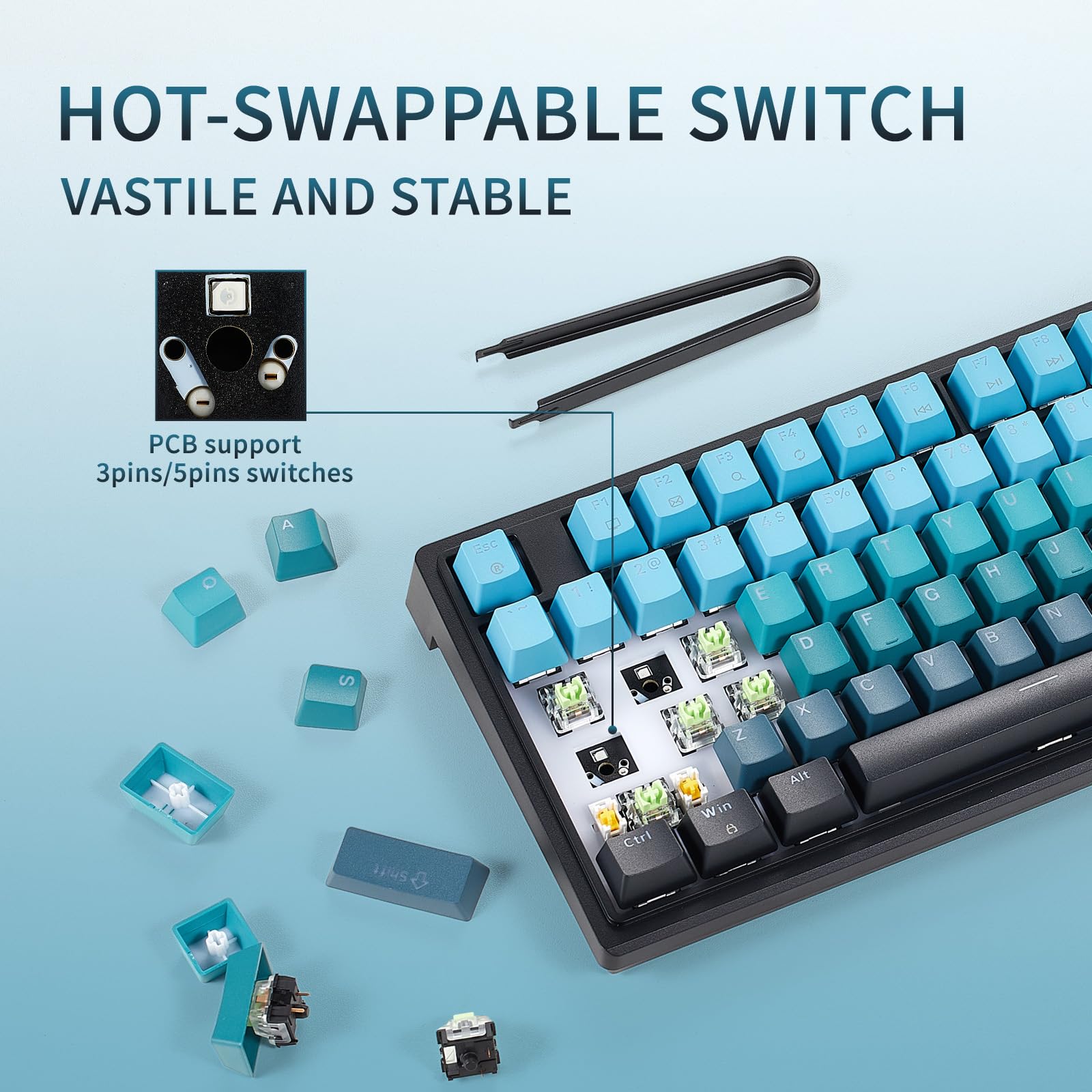 Mua M4 Wired Mechanical Keyboard 99 Keys, Hot Swappable Gaming Keyboard ...