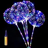 Amazon.com: 10 Pack LED Balloons with Sticks - Light Up Balloons LED ...