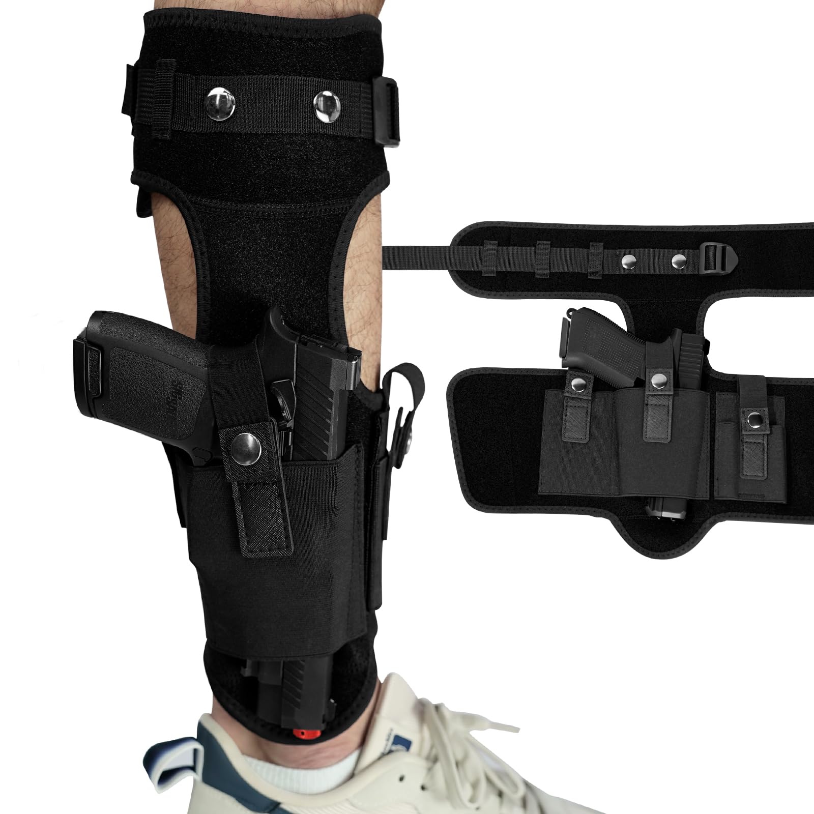 Ankle Holster for Concealed Carry, Gun Holster with Magazine Pouch ...