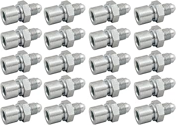 BRAKE LINE ADAPTER 3/16" LINE TO 10MM INVERTED FLARE FITTING 2 PACK