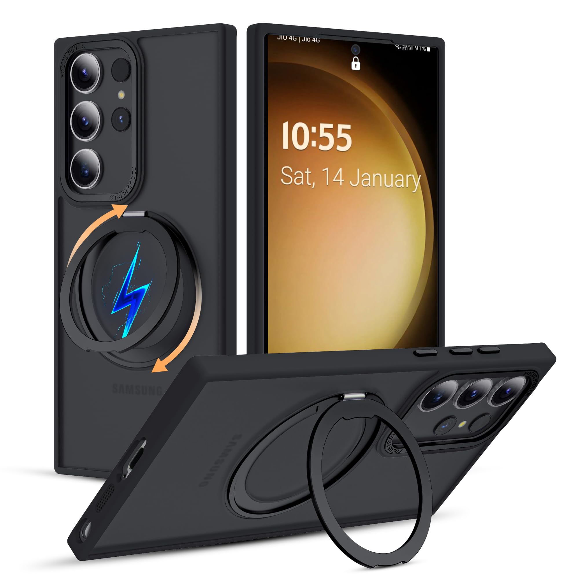 SureArmor for Samsung Galaxy S23 Ultra Case with 360°Rotatable Magnetic ...