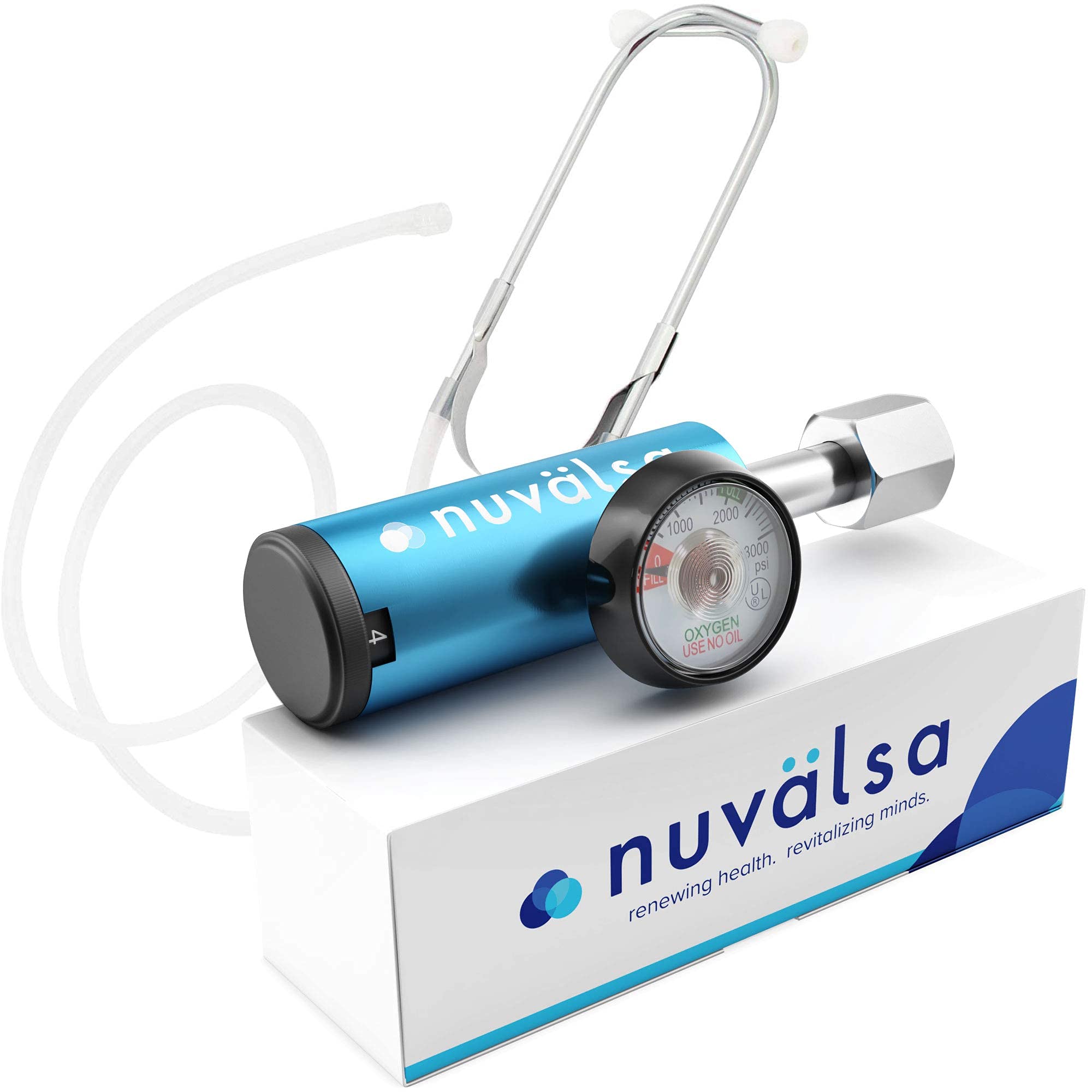 Nuvälsa Low Flow Ozone Therapy Oxygen Regulator – Wrench-Tightened CGA ...
