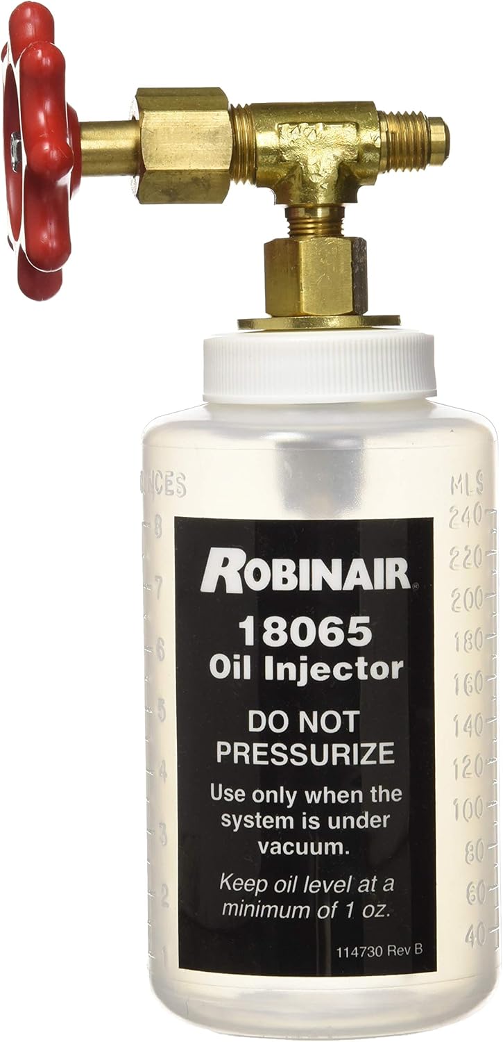 Amazon.com: Robinair 18065 R12 Refrigerant Oil Injector with 1/4 ...