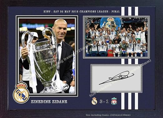 S&E DESING Zinedine Zidane Real Madrid photo signed autograph print ...