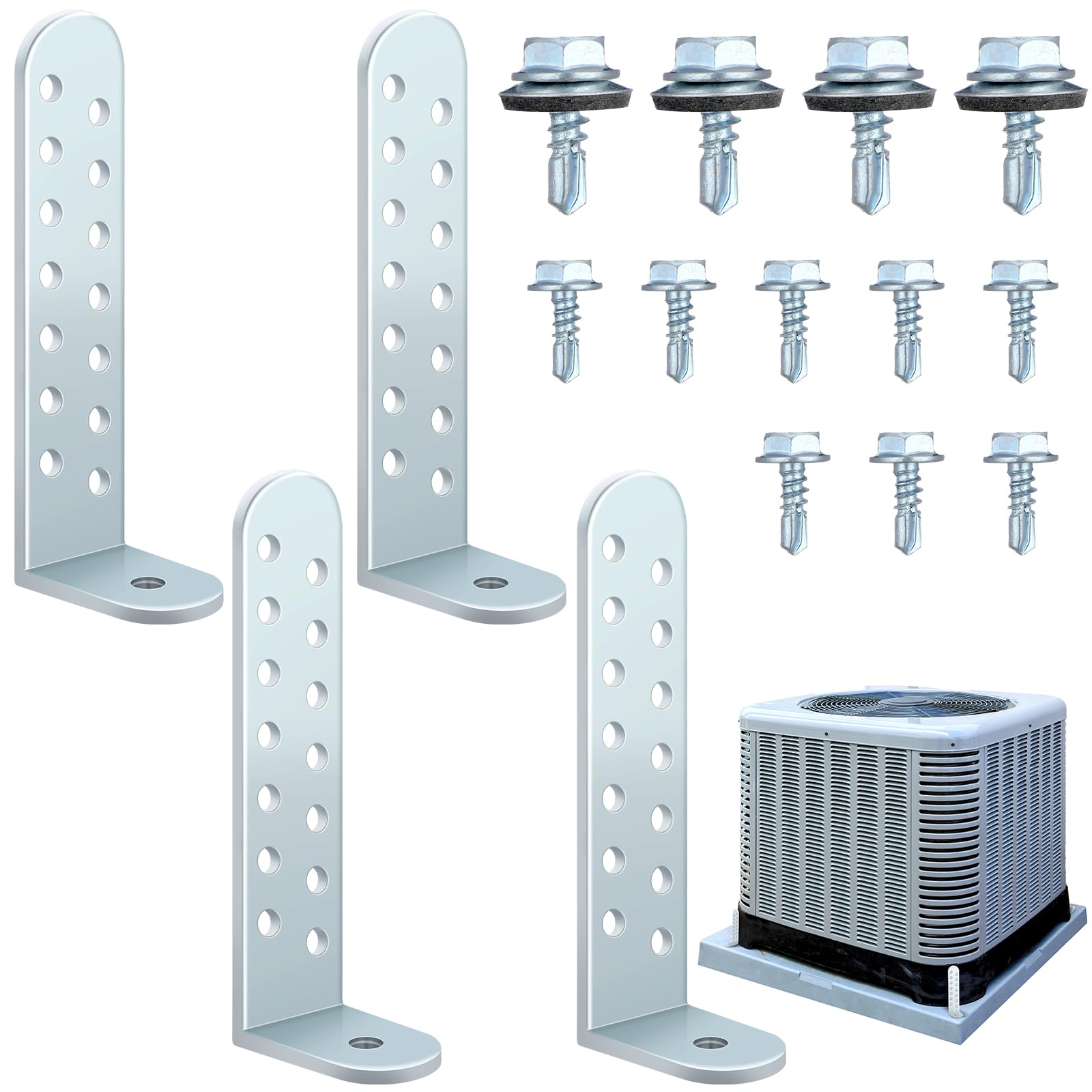 MorningRo 4 Pack Hurricane Condenser Brackets with Screws 4-1/4 ...
