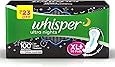 Buy Whisper Ultra Clean Sanitary Pads - 44 Pieces (XL Plus) Online at ...
