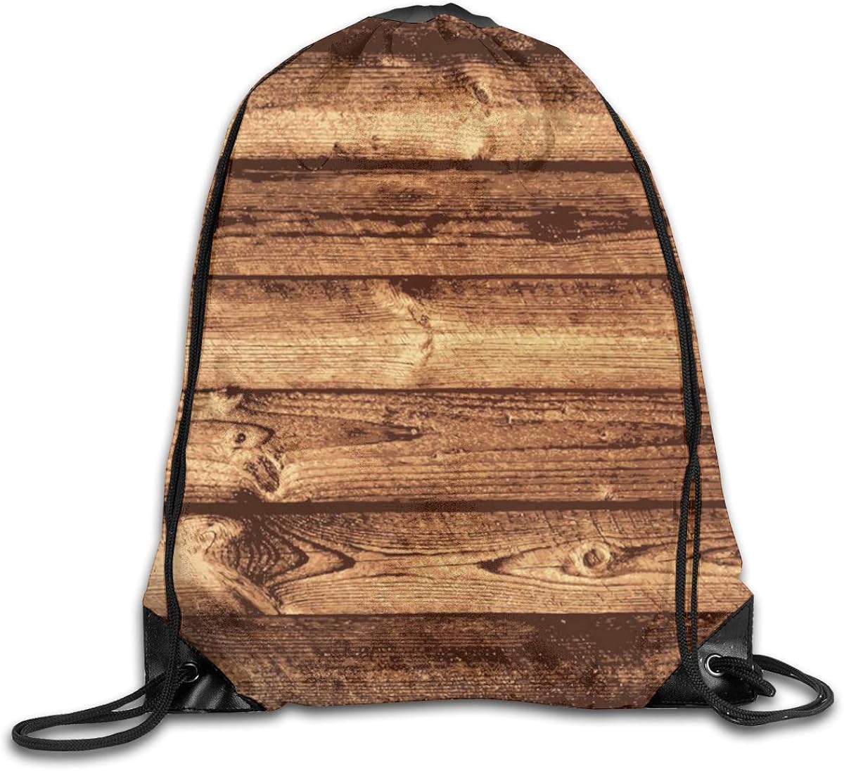 LREFON Gym Kordelzug Taschen Rucksack Holz Brown Sackpack Tote Für ...