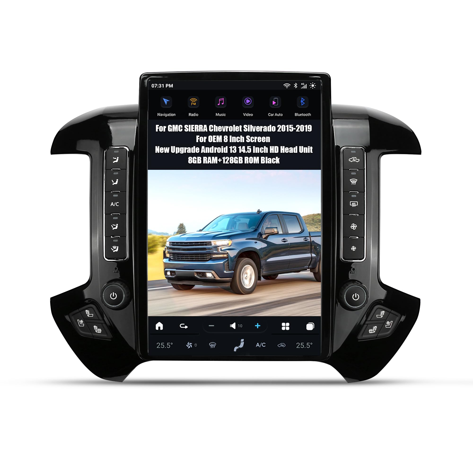 AUCARAUTO AuCar 14.5 Inch Android 13 Car Radio Head Unit for GMC Sierra ...