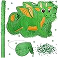 Amazon.com: Dragon Pinata 16 Inch Dinosaur Pinata with Stick Blindfold ...