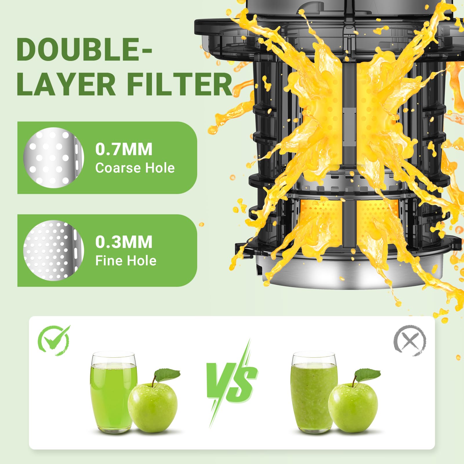 Mua Whole Fruit Juicer Machines, 80MM Large Feeding Chute Slow ...