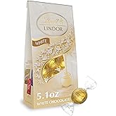 Amazon.com: Lindt LINDOR White Chocolate Candy Truffles, White ...