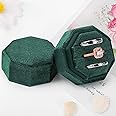 Amazon.com: MYEBIUAI Velvet Ring Box 3 Slots, Premium Jewelry Ring ...