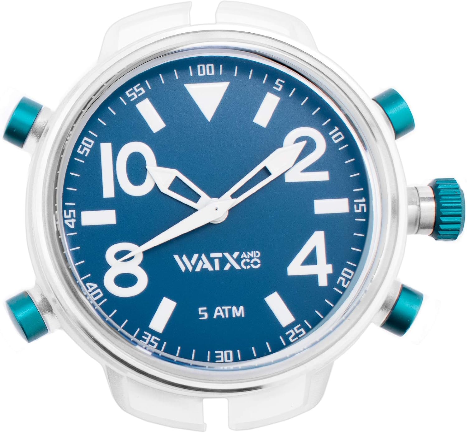 Watx&Colors XXL analogic Mens Analogue Quartz Watch with Rubber ...