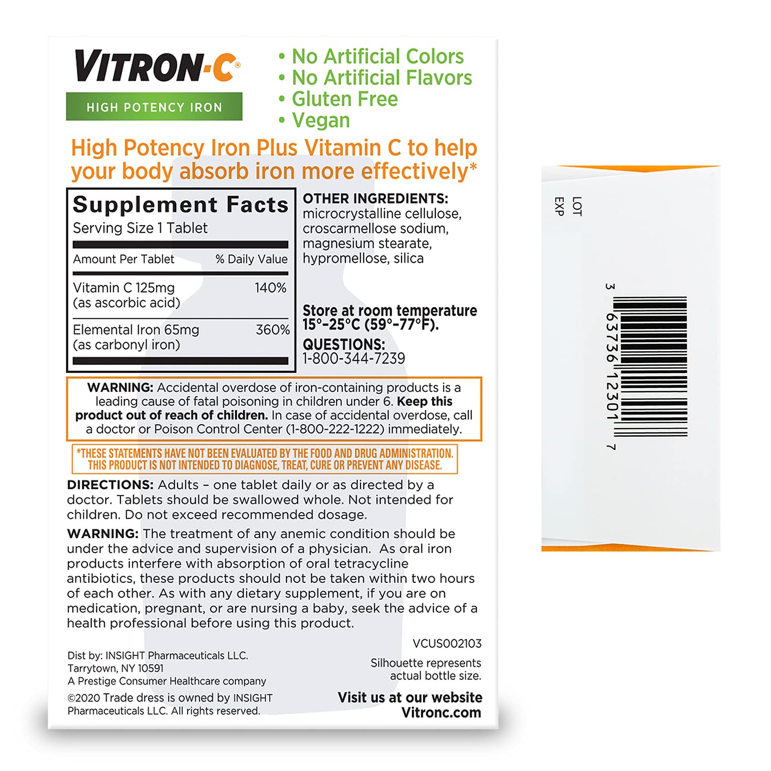 Mua Iron Supplement, Once Daily, High Potency Iron Plus Vitamin C ...
