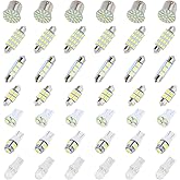 Amazon.com: Zakolak 42 Pieces Interior Car Lights, Super Bright White Dome Map Tail Cab Lights ...