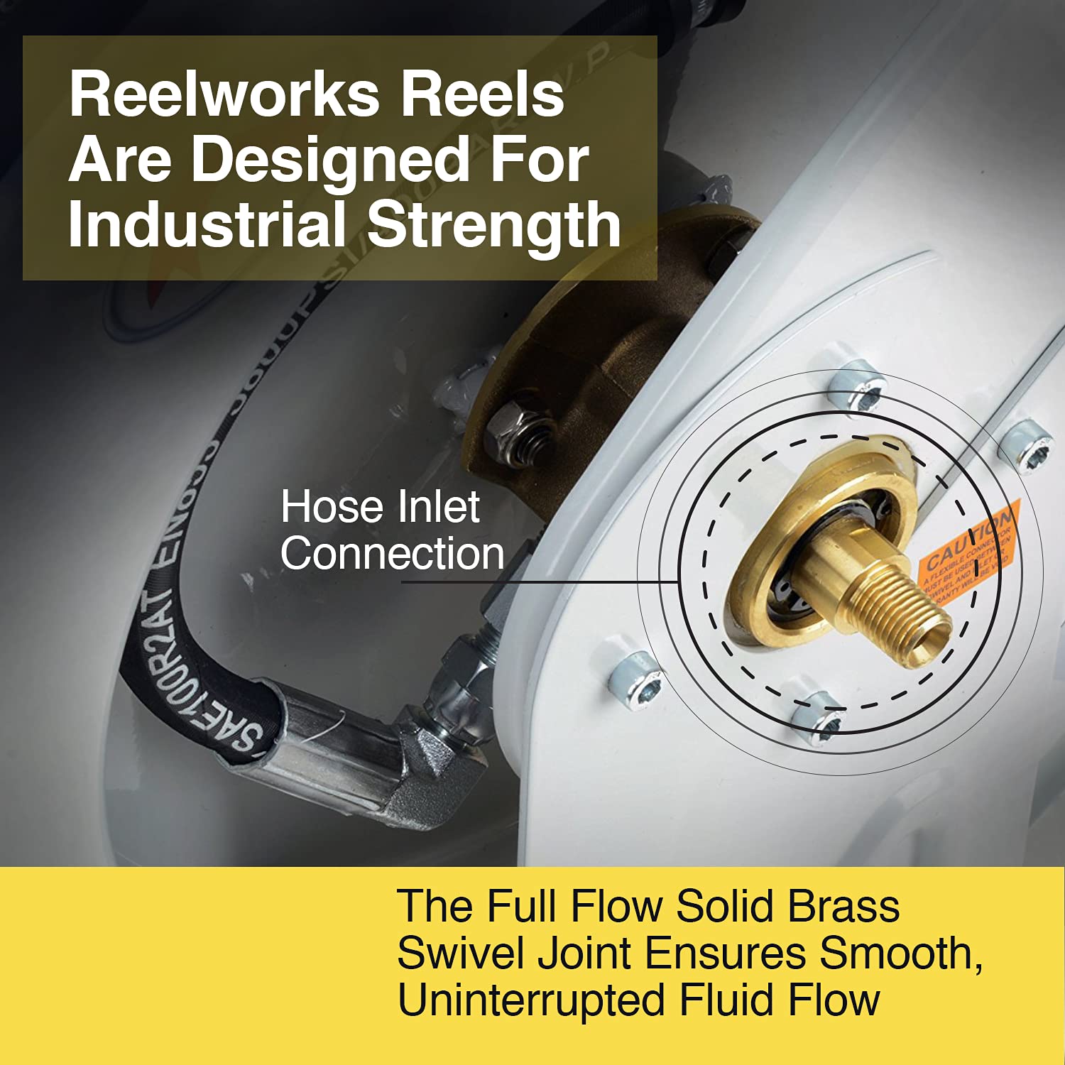 Mua REELWORKS Grease-Hose-Reel Retractable 1/4" Inch x 50' Feet ELITE ...