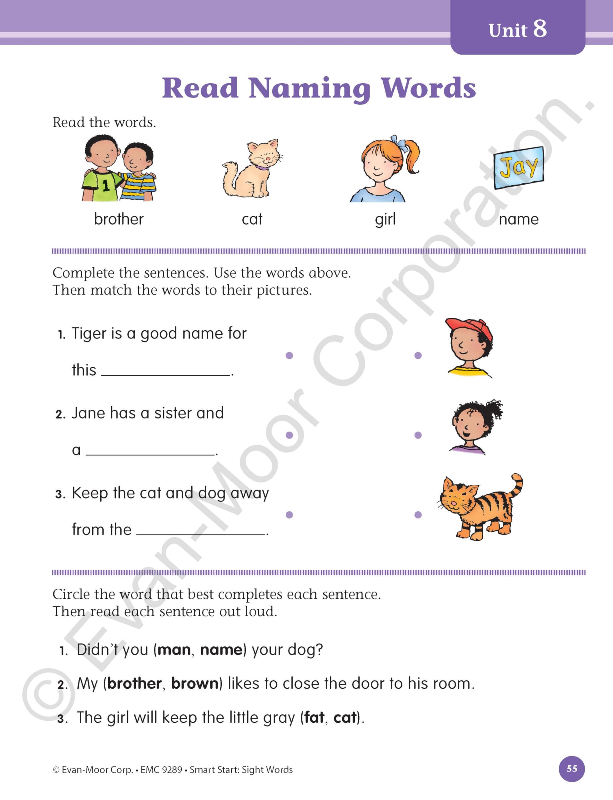 Mua Evan-Moor Smart Start Sight Words & High Frequency-Words, Grade 1 ...