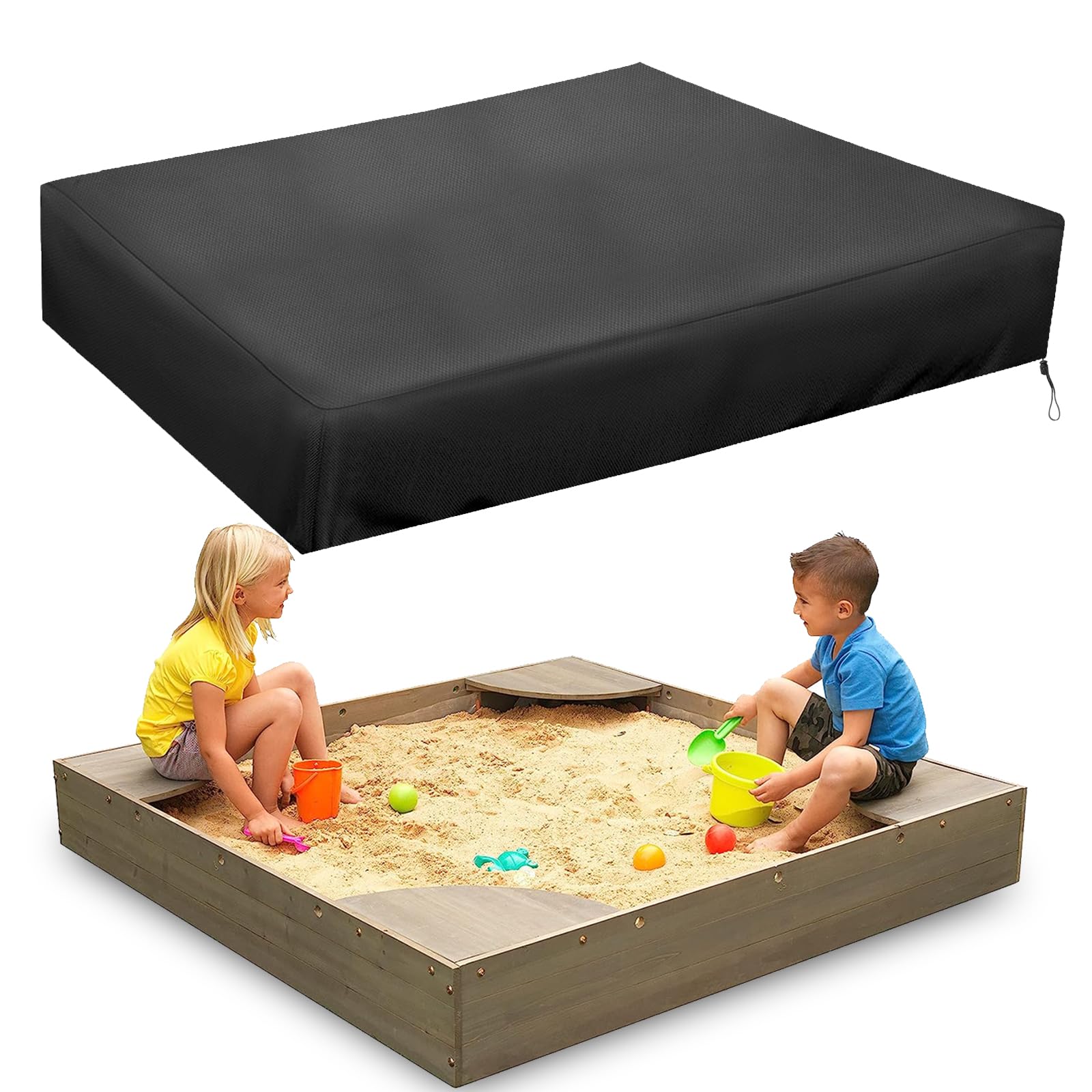 MRWiZMS Sandbox Cover, Lid-55in, Sand Box Cover, 420D Oxford Cloth ...