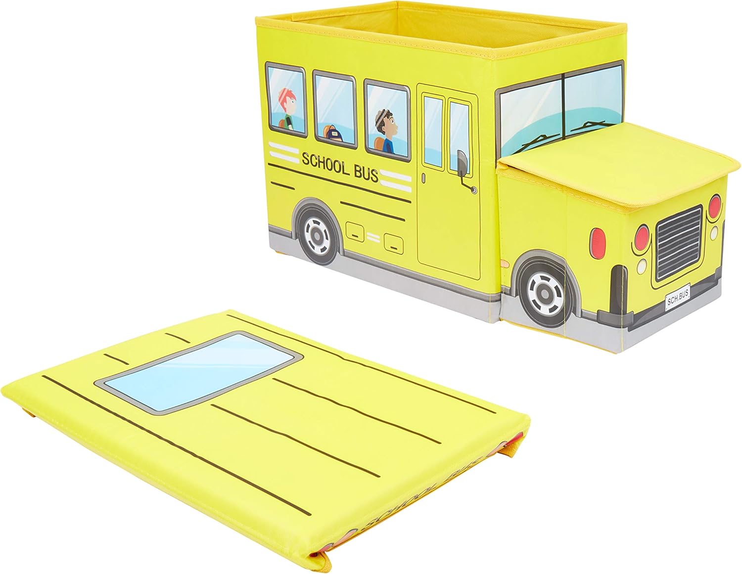 Bieco Storage Box with seat School Bus Stool with Storage Space and ...