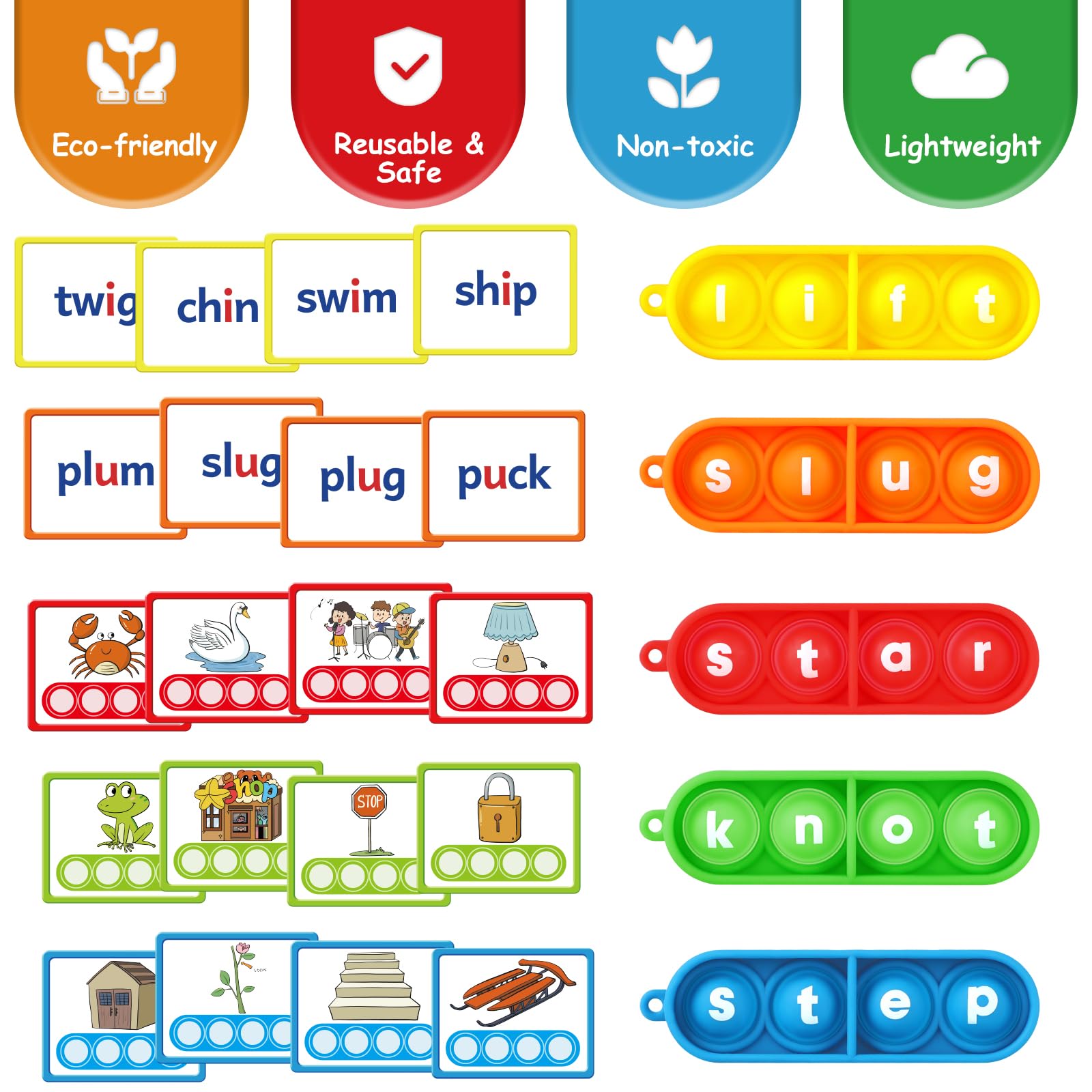 Mua Aizweb CVCC & CCVC Word Game,Phonics Games Flash Cards for ...