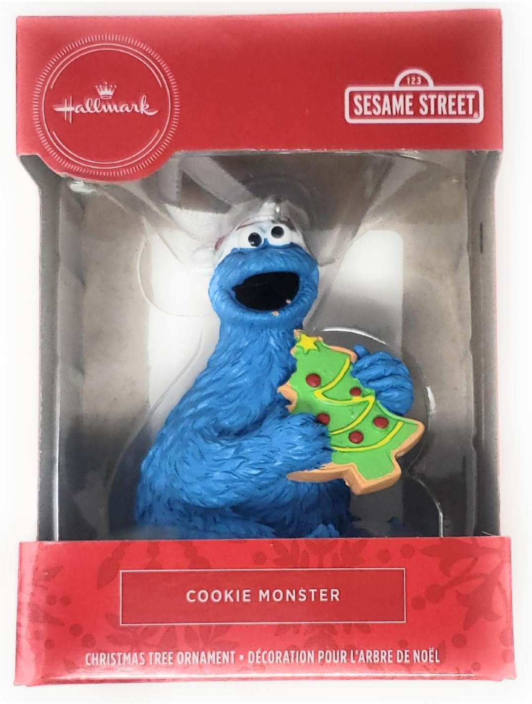 Amazon.com: Hallmark Cookie Monster Wearing Red Hat and Holding Cookie ...
