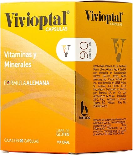 Vivioptal Vitaminas y Minerales 90 cápsulas: Amazon.com.mx: Salud y ...