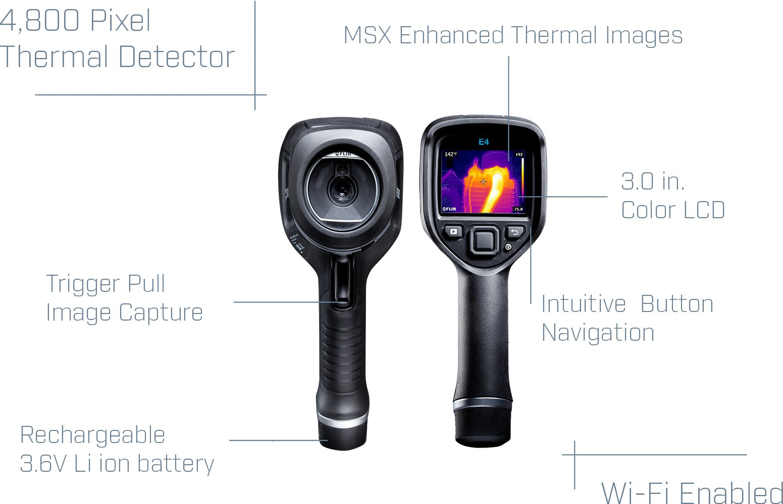 Mua FLIR E4 Compact Thermal Imaging Camera with 80 x 60 IR Resolution ...