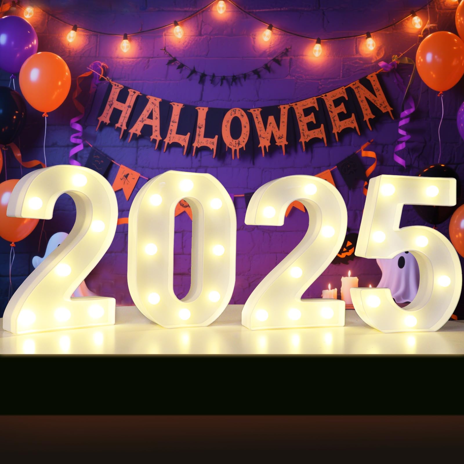 Halloween Decorations 2025 Number Sign, 2025 Marquee Light Up Numbers ...