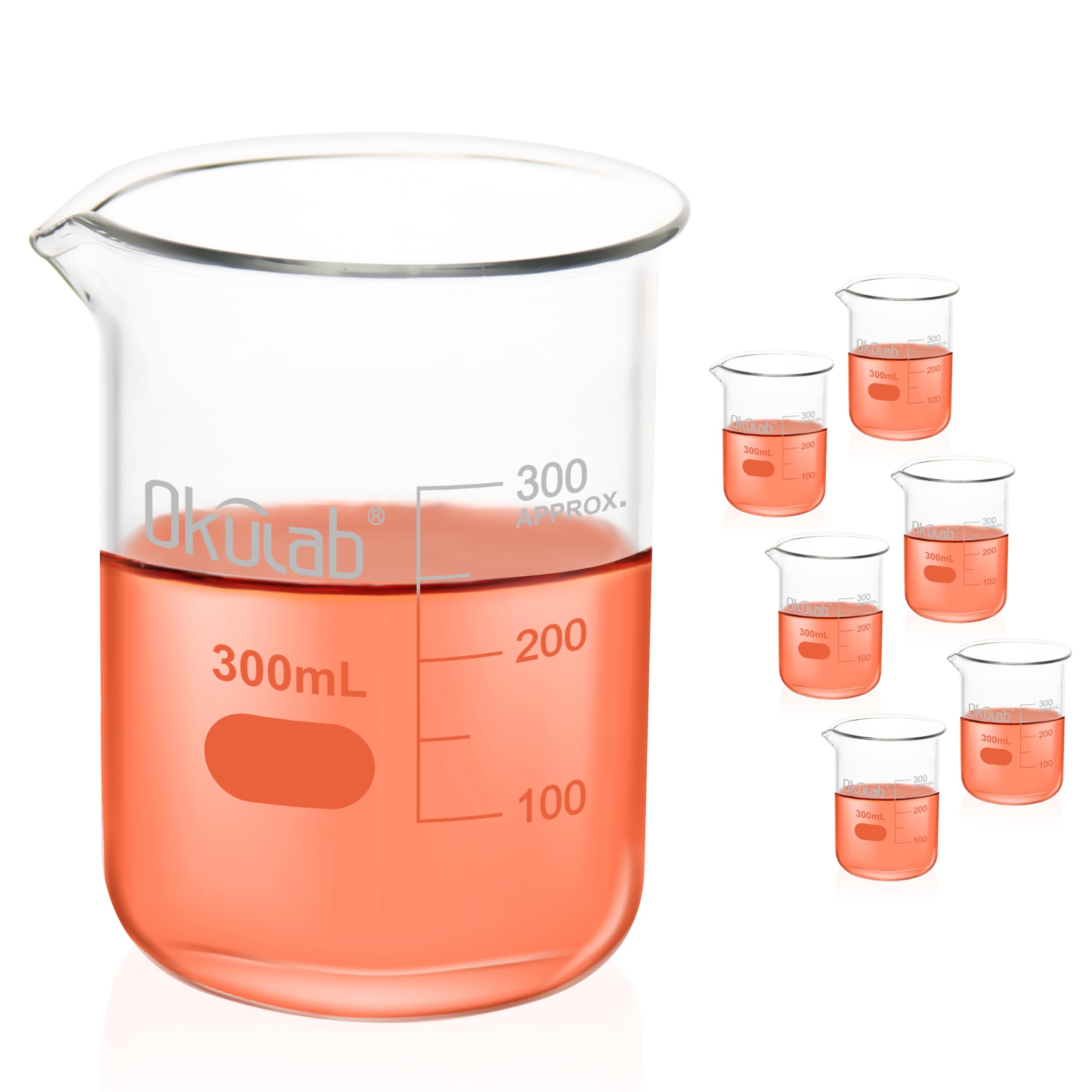 Mua 300mL Glass Beaker, Low Form Beakers, Graduated 3.3 Borosilicate ...