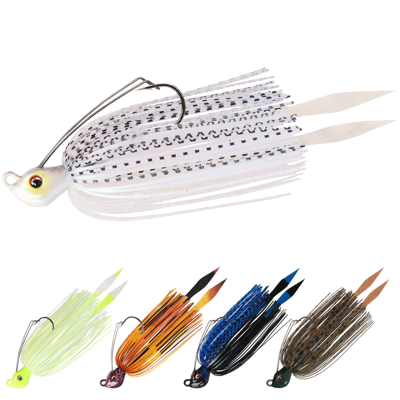 TRUSCEND Swim Jigs Fishing Lures with Teflon Coated Ultra Smooth Sharp ...