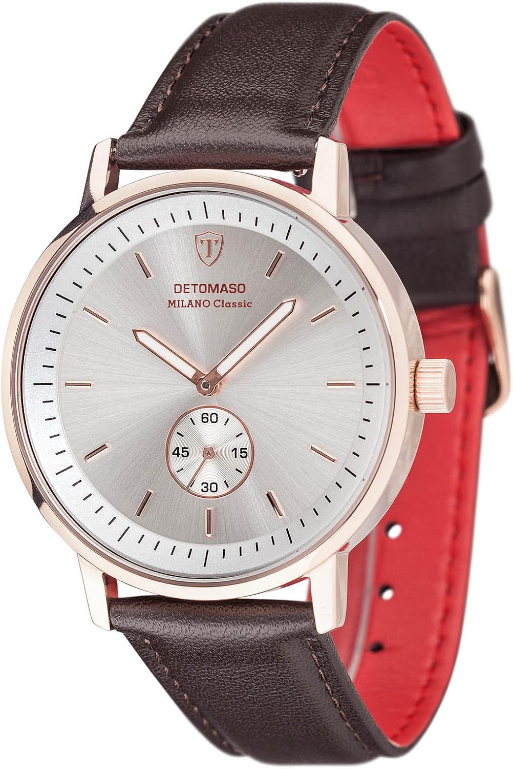 DETOMASO Men's Milano Classic Quartz Watch with Beige Dial Analogue ...