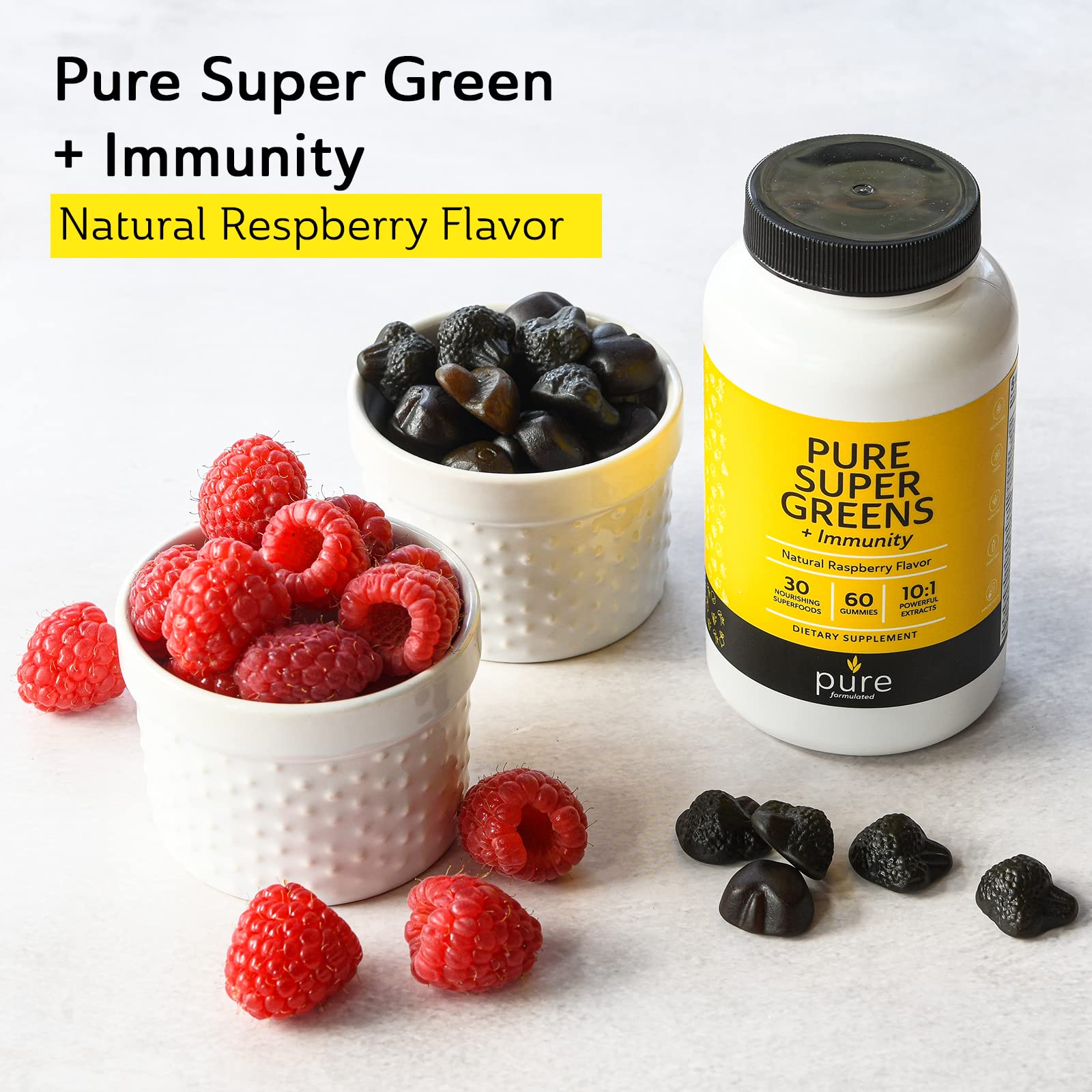 Pure Formulated Super Greens Multivitamin Gummies For Men & Women ...