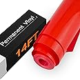 Amazon.com: HTVRONT Red Permanent Vinyl, Red Vinyl for Cricut - 12" x ...