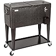 Amazon.com: VINGLI 80 Quart Rolling Ice Chest on Wheels, Portable Patio ...
