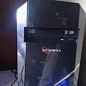 Amazon.com: Rosewill ATX Case, Mid Tower Case with Blue LED Fan/Gaming ...