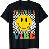 Amazon.com: Twelve Is A Vibe 12th Birthday Groovy Boys Girls 12 Year ...