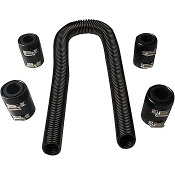 Amazon.com: 48" Black Stainless Steel Radiator Flexible Coolant Hose ...