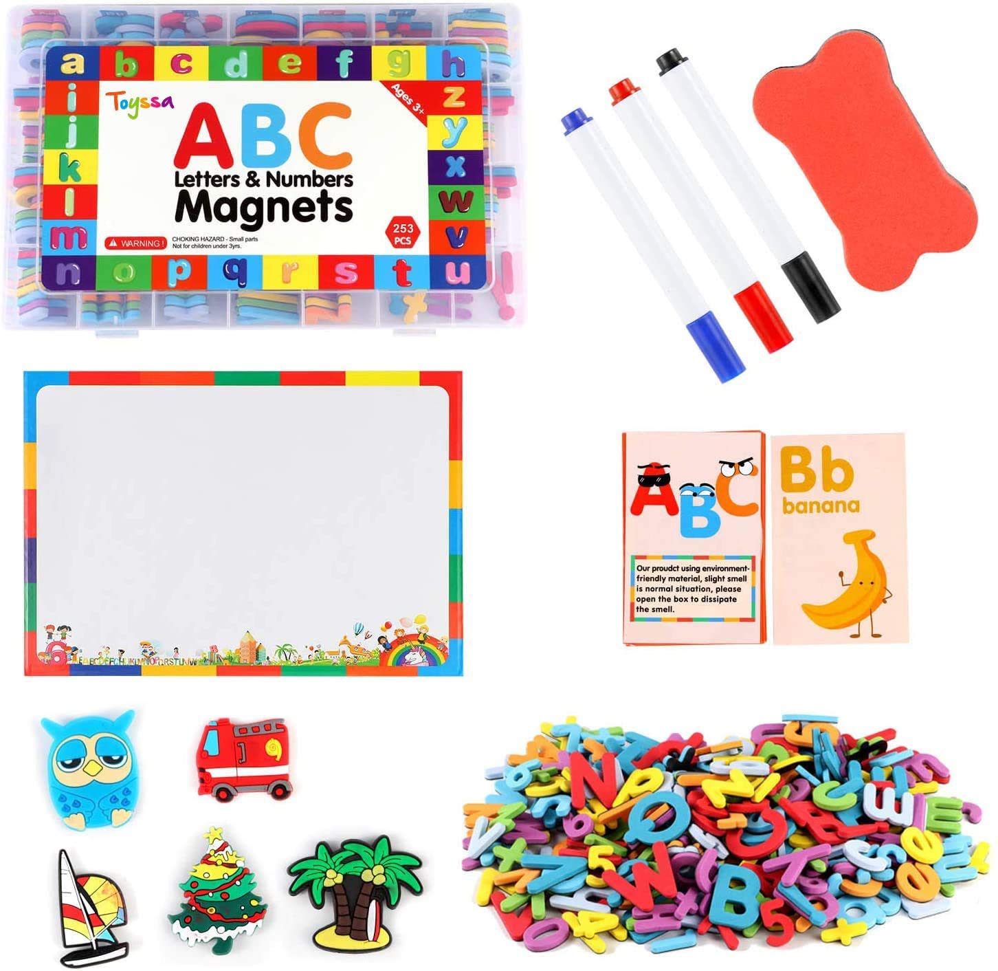 Mua 253 PCS Magnetic Letters and Numbers Kit with Double-Sided Magnetic ...