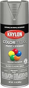 Krylon Unisex Adult Spray-Paints Krylon COLORmaxx GLOSS CLASSIC GRAY ...