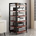 Amazon.com: OMKUOSYA 6 Tier AV Media Stand, Movable Record Player DVD ...